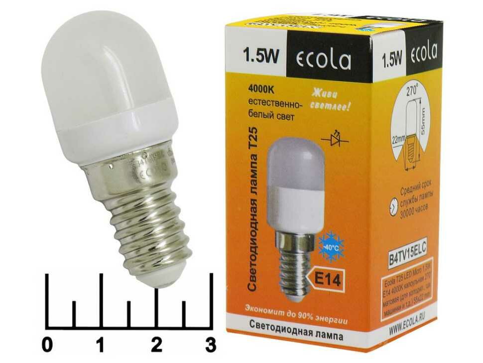 Лампа светодиодная 220V 1.5W E14 4000K белый для холодильника Ecola