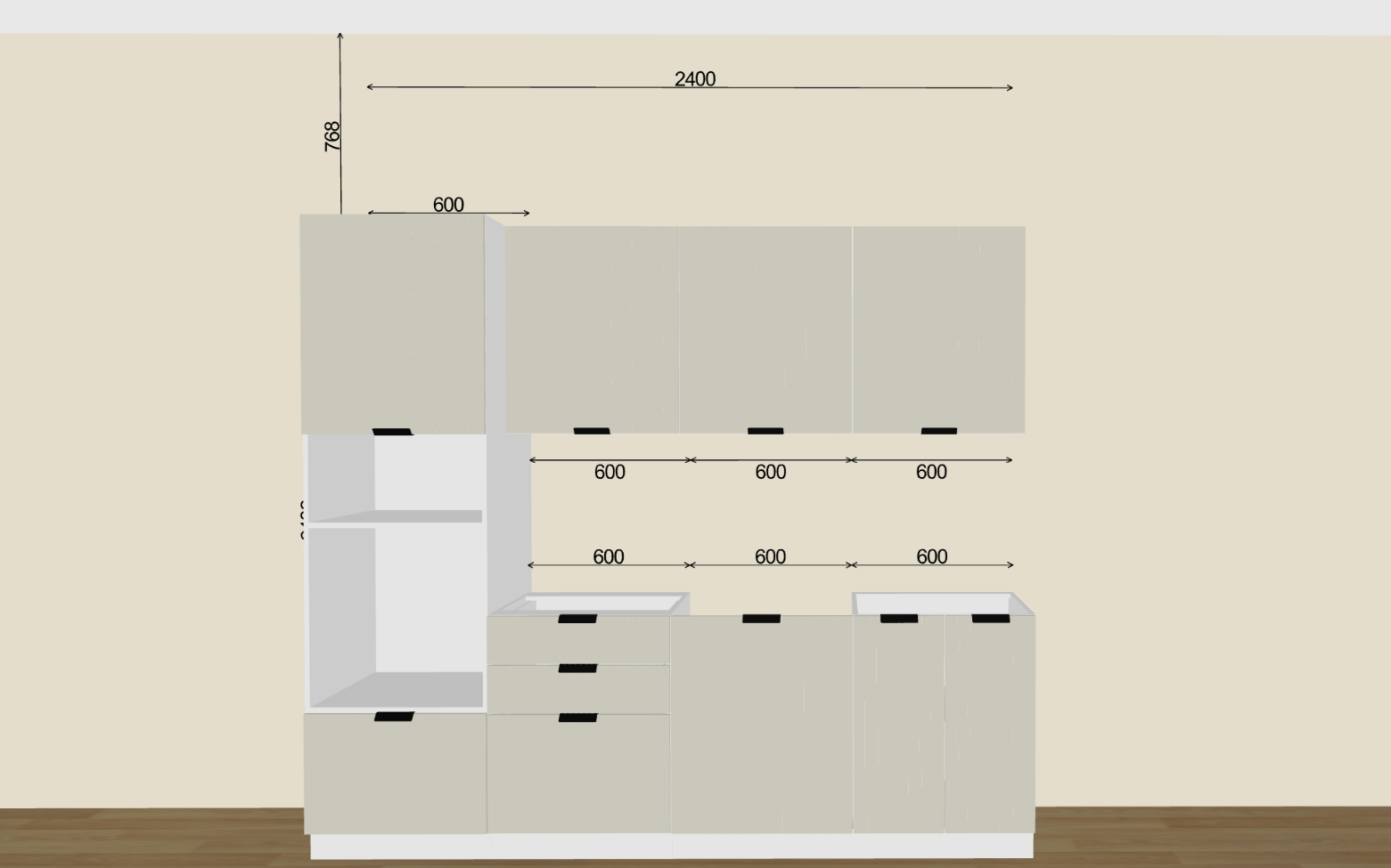 Кухонный гарнитур Мебель МСК "евро лайн-0222", функциональный, стильный