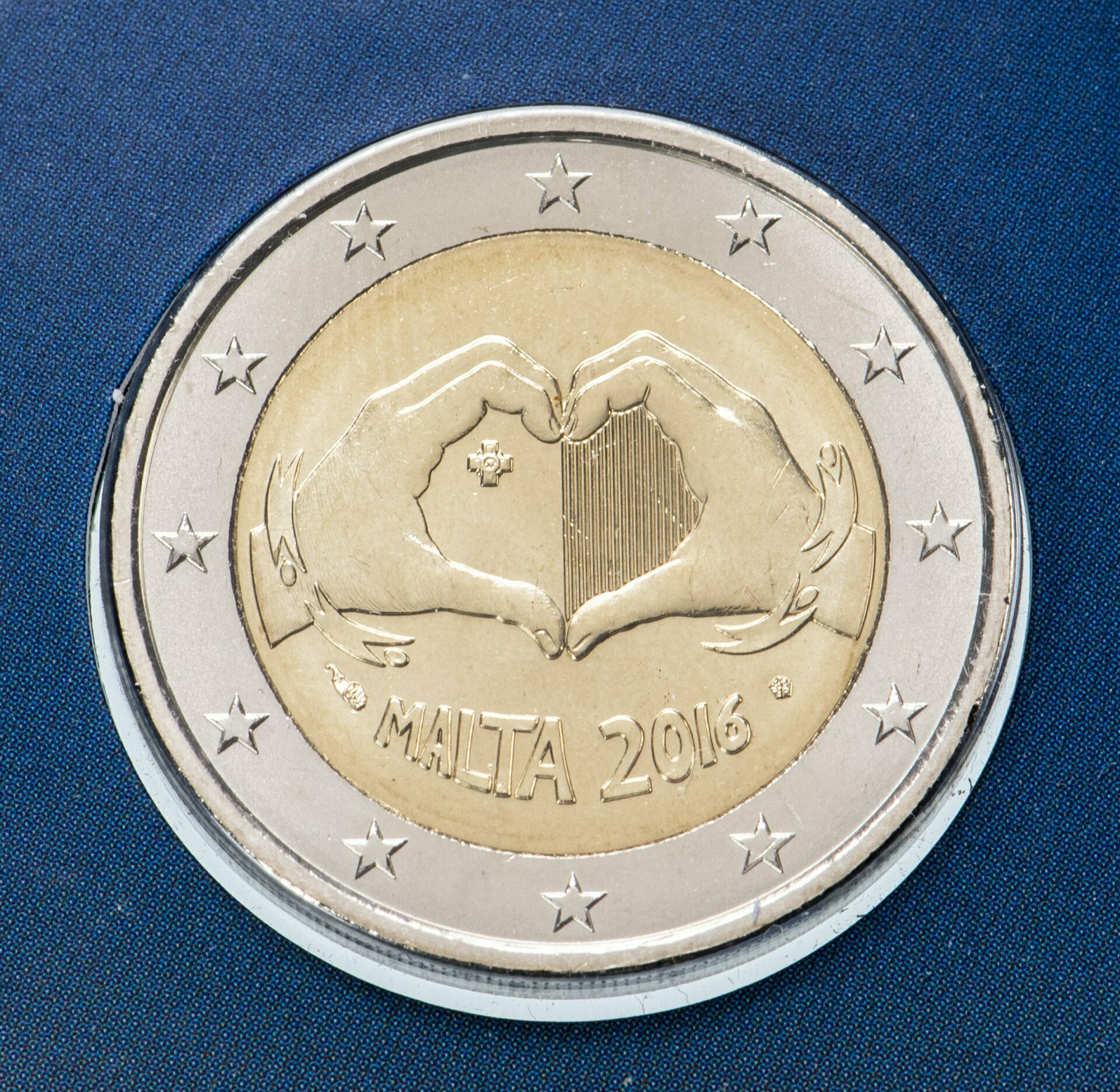 Мальта 2 евро 2016 "Любовь" официальный блистер, Биметалл, в сохранности UNC