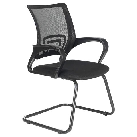 Кресло для приемных и переговорных BRABIX "Fly CF-100", черное, 532087