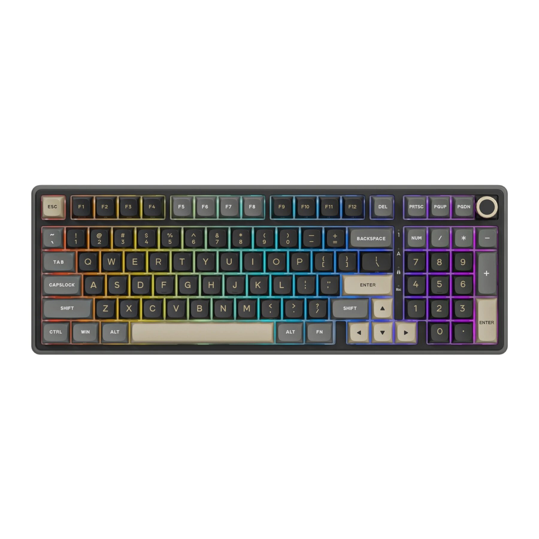 RK Royal Kludge R98Pro механическая игровая клавиатура 98 клавиш фантомный/бело-голубой Cream Switch, Phantom