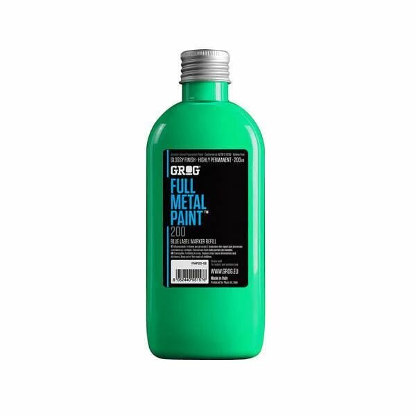 Заправка краска Grog Paint зеленая 200мл obitory green Грог чернила для маркеров и сквизеров, для граффити и теггинга