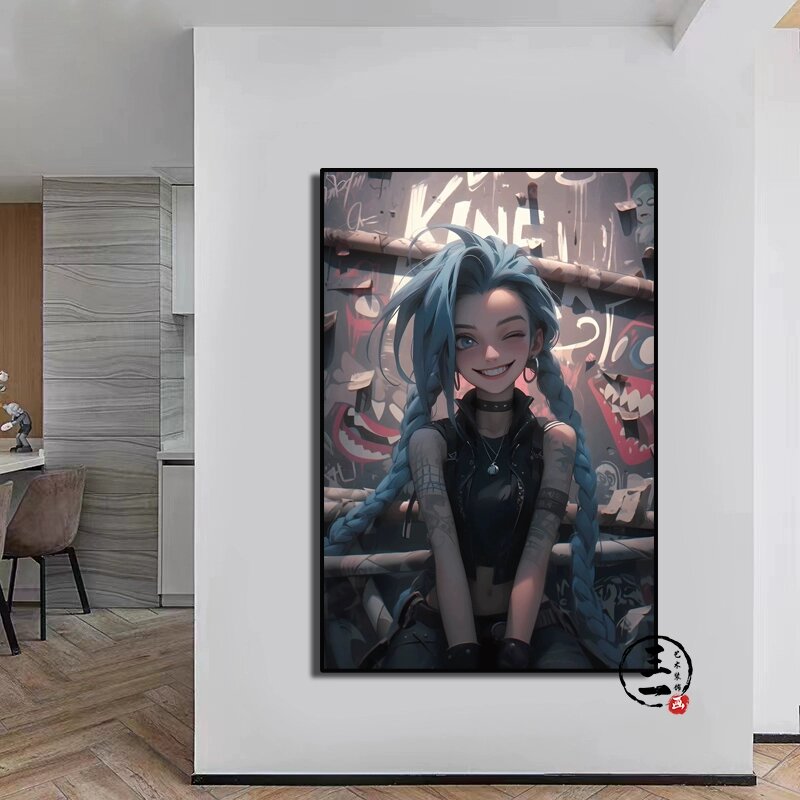 LOL Jinx League of Legends Rampage Лолита Живопись