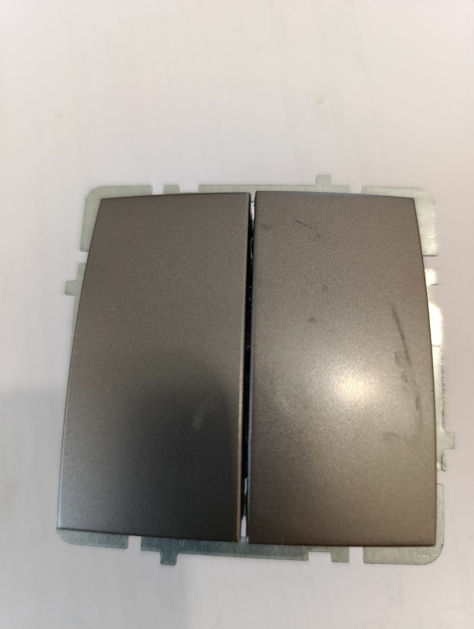 Выключатель Nilson двухклавишный (узел) . антрацит