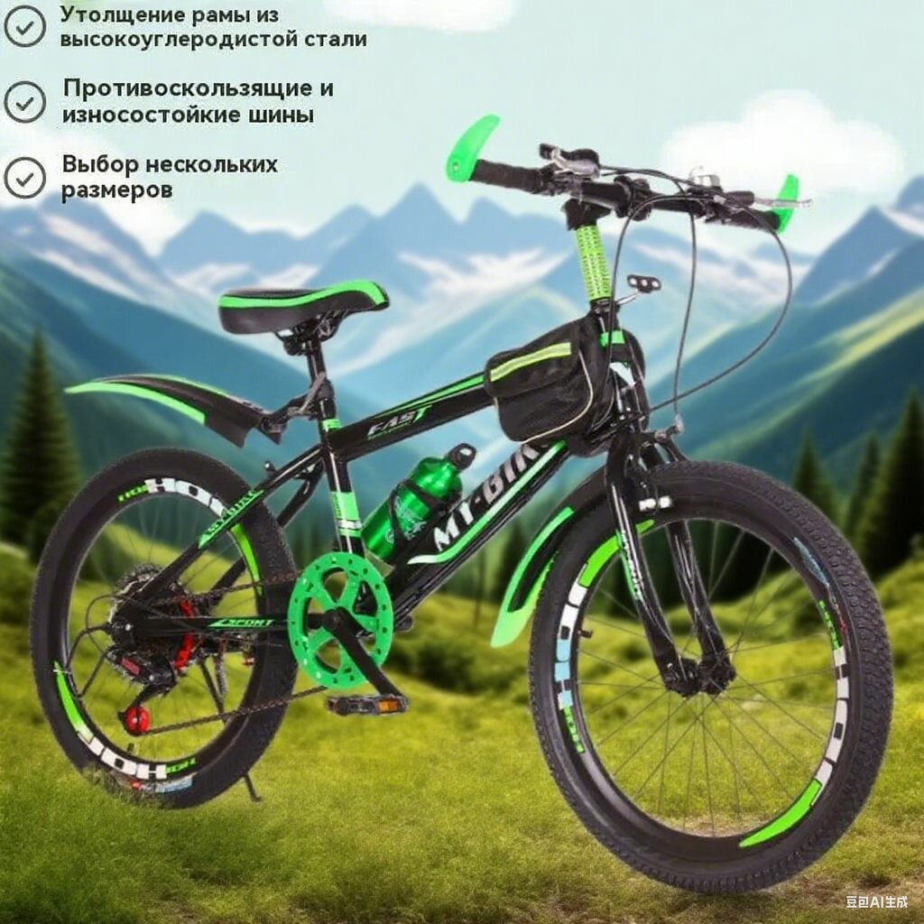 Мальчики и девочки, 6-17 лет, горный велосипед с регулируемой скоростью 18-24 дюйма