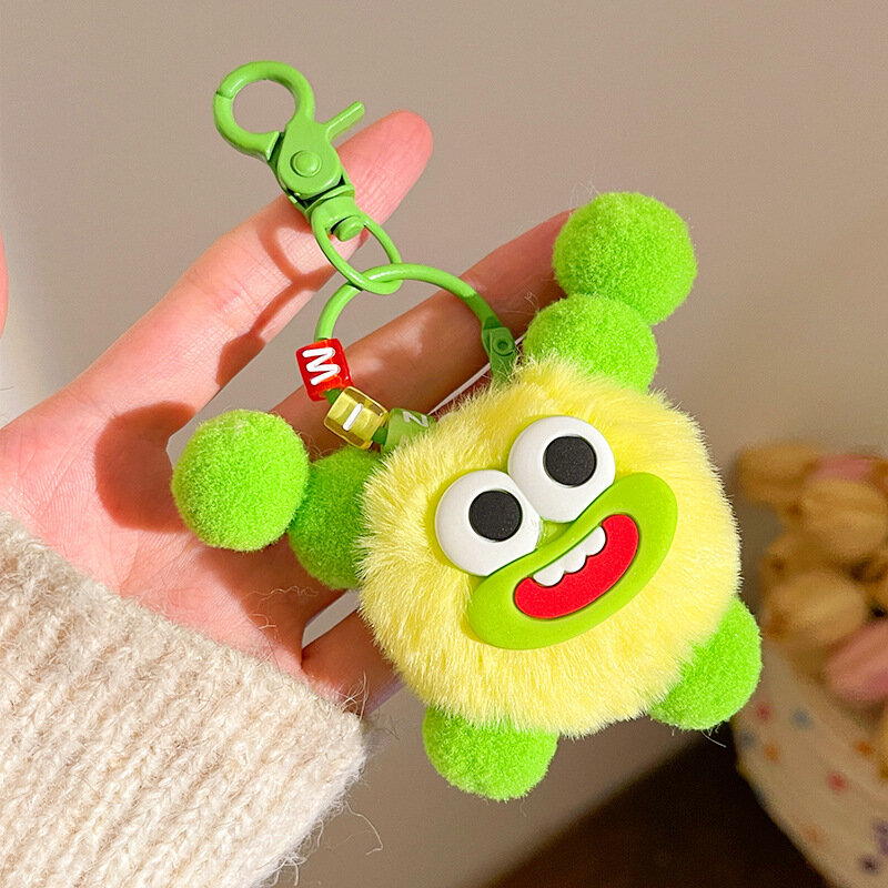 Мультяшный плюшевый брелок-подвеска в виде помпона для сумки, аксессуар для украшения, плюшевая кукла F-4624