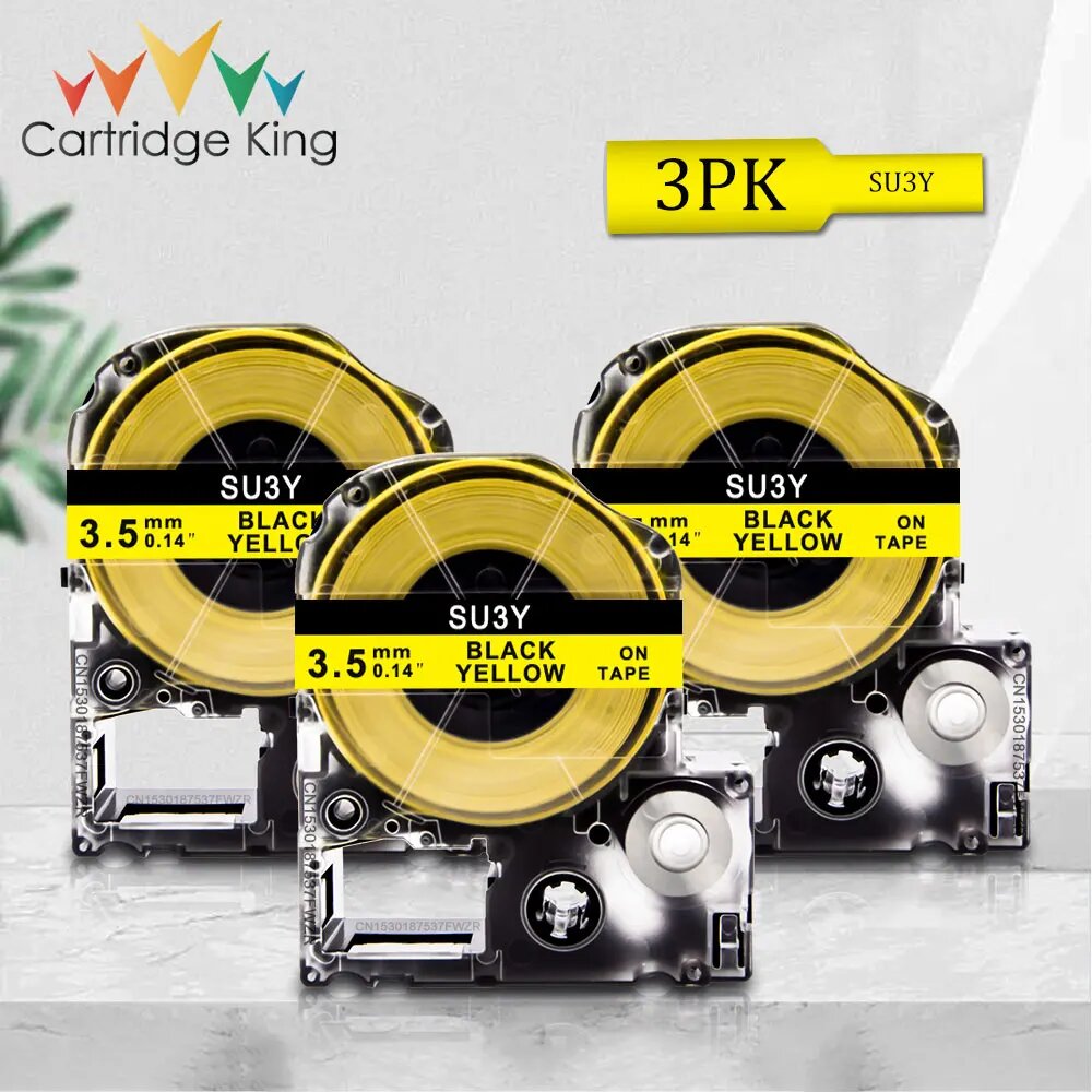 Термоусадочная трубка CARTRIDGE KING 3,5 мм черная 3 шт. Black on Yellow