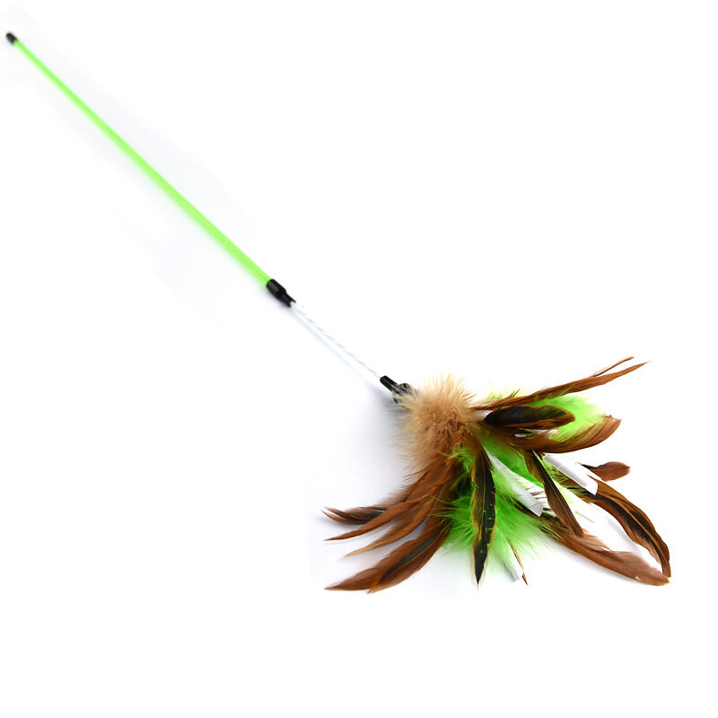 Ручной работы DIY игрушки для домашних животных оптом игрушка для кошек длинный шест горный перо индейки забавная