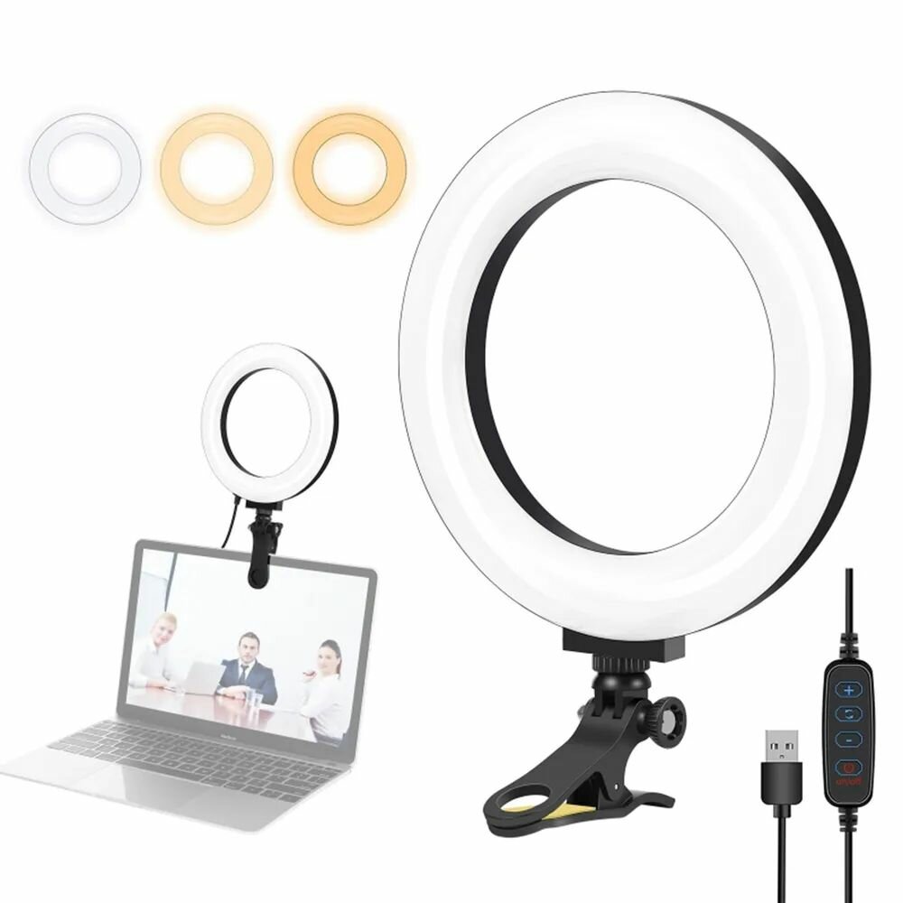 PULUZ 16 см/6,2 дюйма USB кольцевая лампа 3200-5600K цветовая температура 10