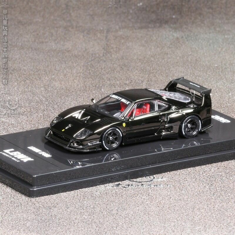 INNO 1:64 LBWK Ferrari F40 Chrome Black Легковая модель автомобиля