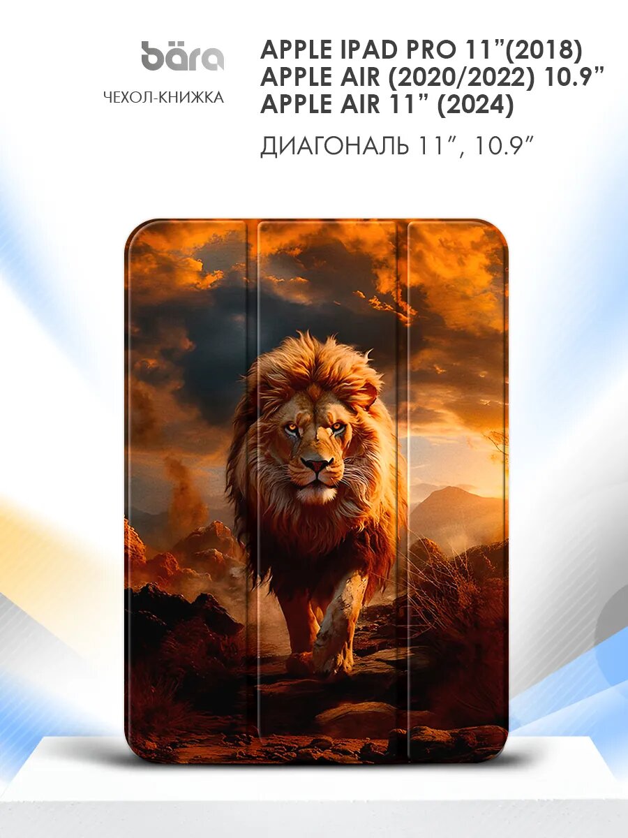 Чехол на Apple iPad Pro 11 2018/Air 2020-22 10.9/Air 11 дюйма 2024 защитный, с принтом