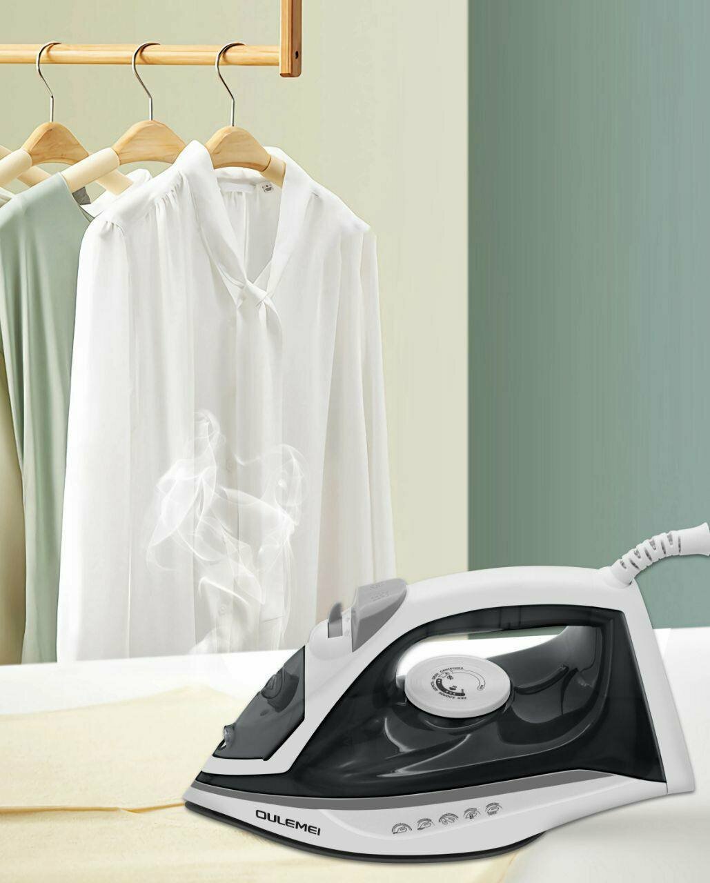 Утюг от Zaplex Oumei, керамическое покрытие, вертикальный пар