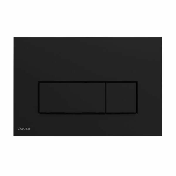 Кнопка смыва для унитаза Ravak Uni Slim черная, матовая, кнопка для инсталляции, двойной смыв
