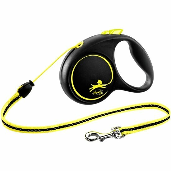 Поводок-рулетка Flexi Fun cord Neon M, 5 м, 20 кг