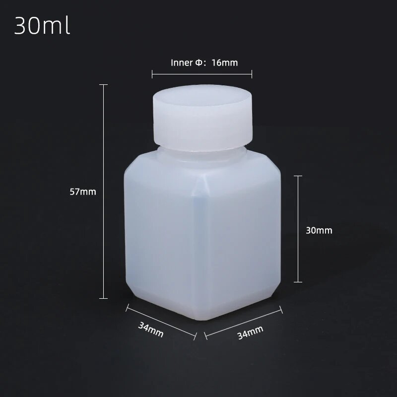 Флаконы для лосьона из ПЭНД, 10 шт, портативные квадратные дорожные флаконы пустая бутылка для 30ml