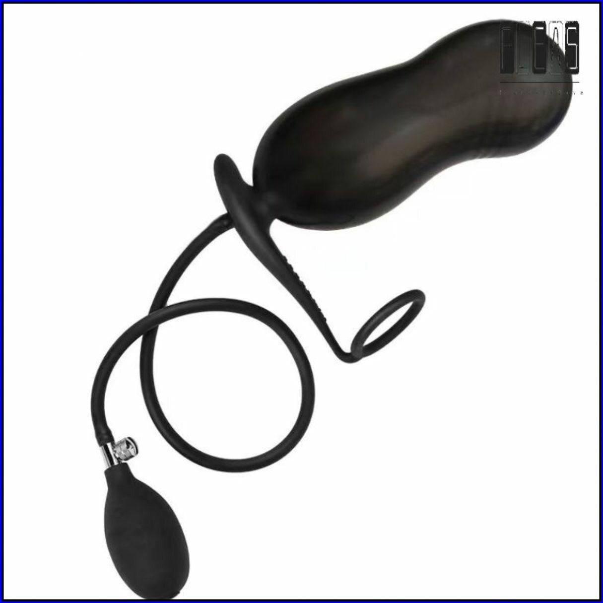 Анальная пробка надувная с эрекционным кольцом на член и грушей интим расширитель для подготовки к аналу с насадкой на пенис для мужчин, секс игрушка для двоих взрослых в паре 18+