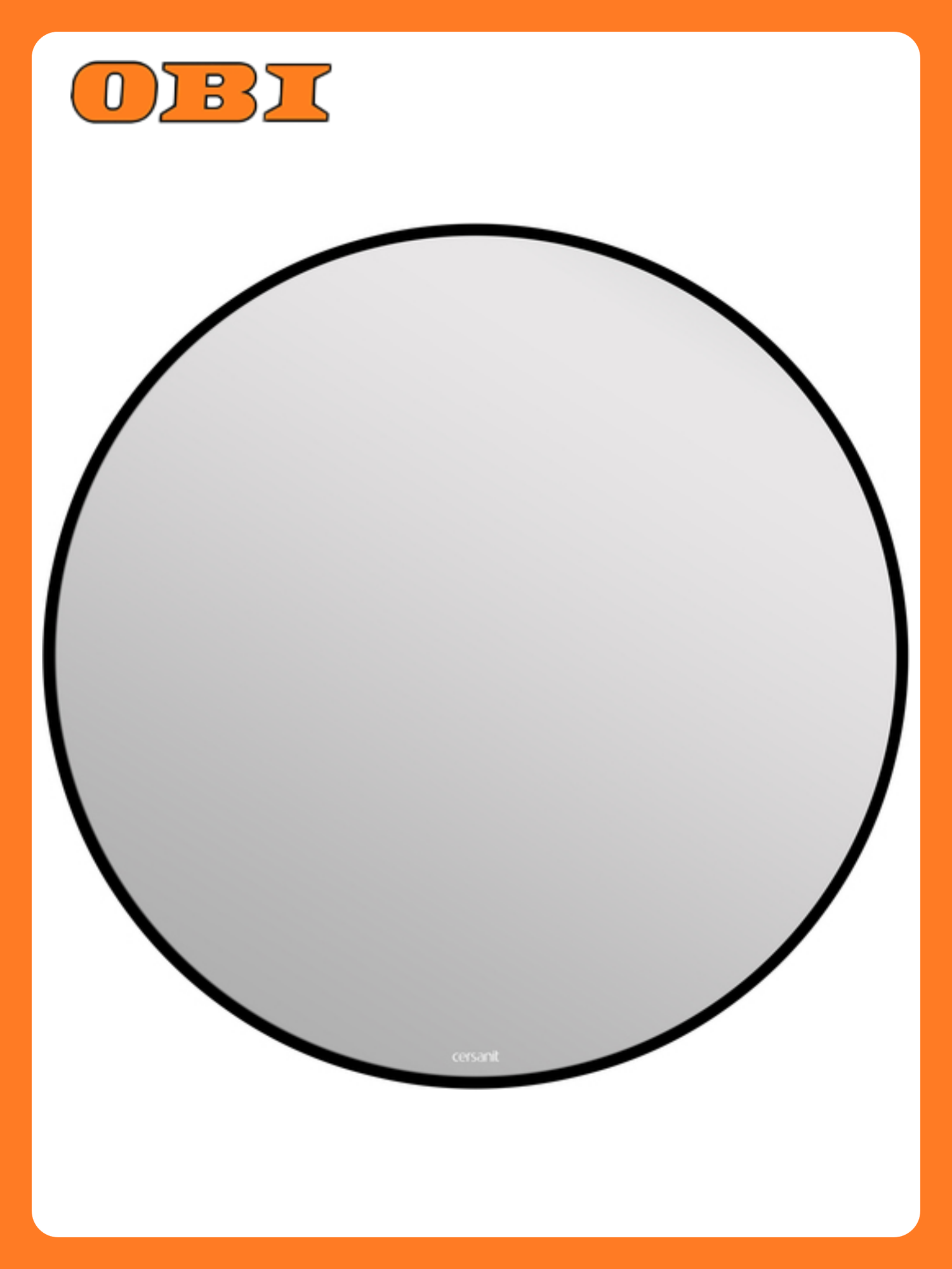 Зеркало ECLIPSE smart 80x80 с подсветкой круглое черная рамка