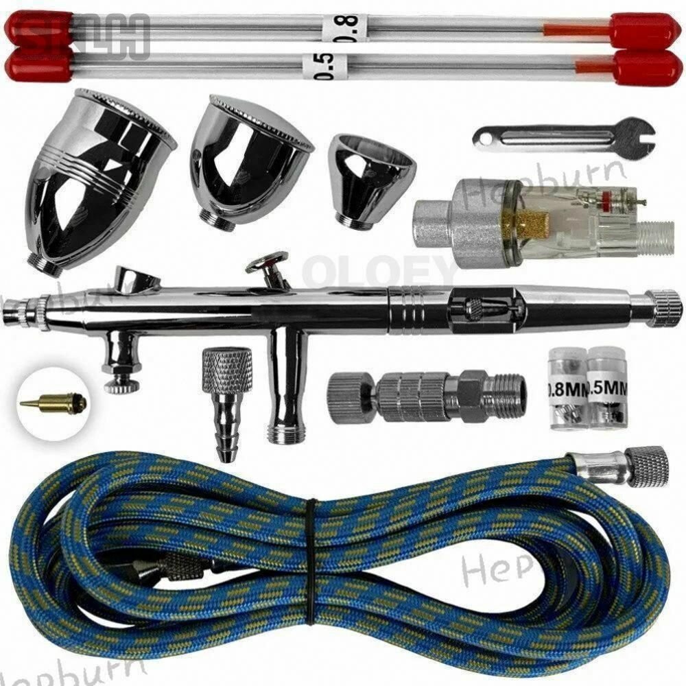 Аэрограф "Спутник-3" Универсал + комплект (шланг, 3 сопла, 3 иглы, фильтр)