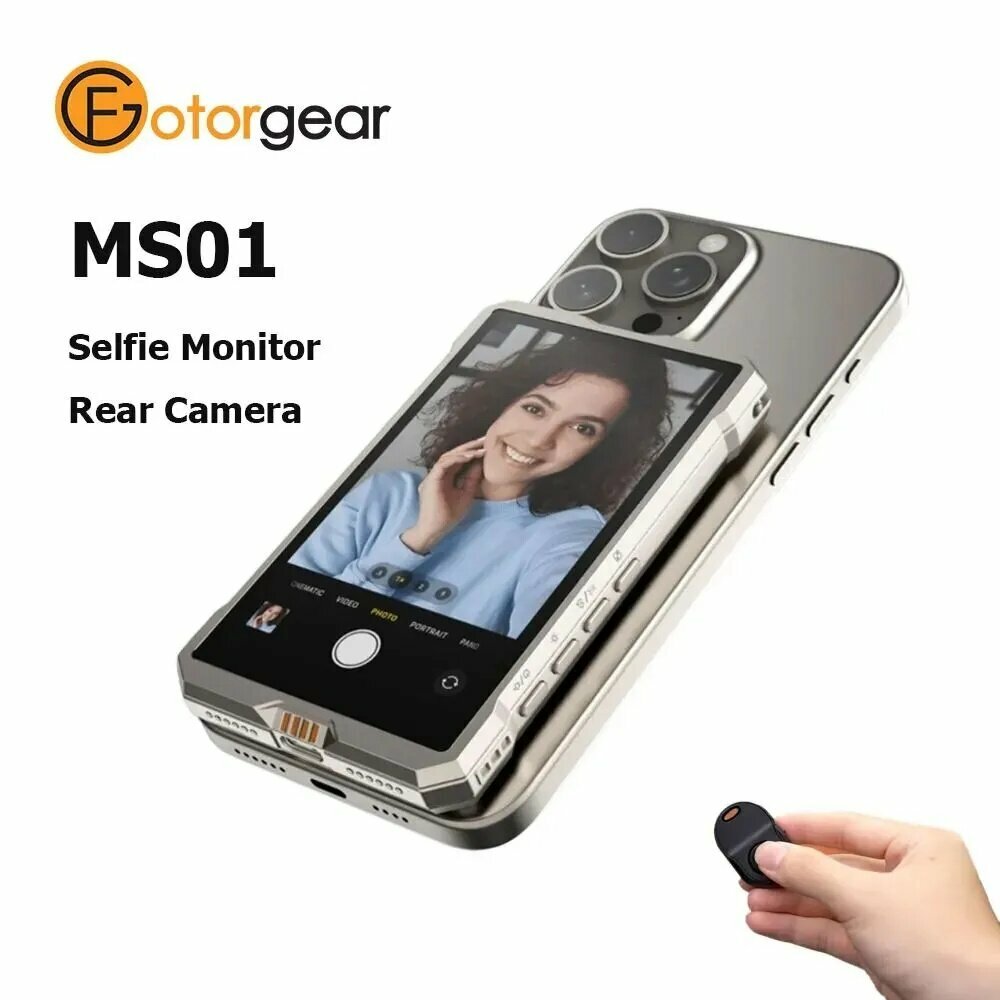 Fotorgear MS01, Магнитный экран для селфи телефона, дисплей для камеры заднего вида телефона, Видеоблогер для селфи, живой монитор