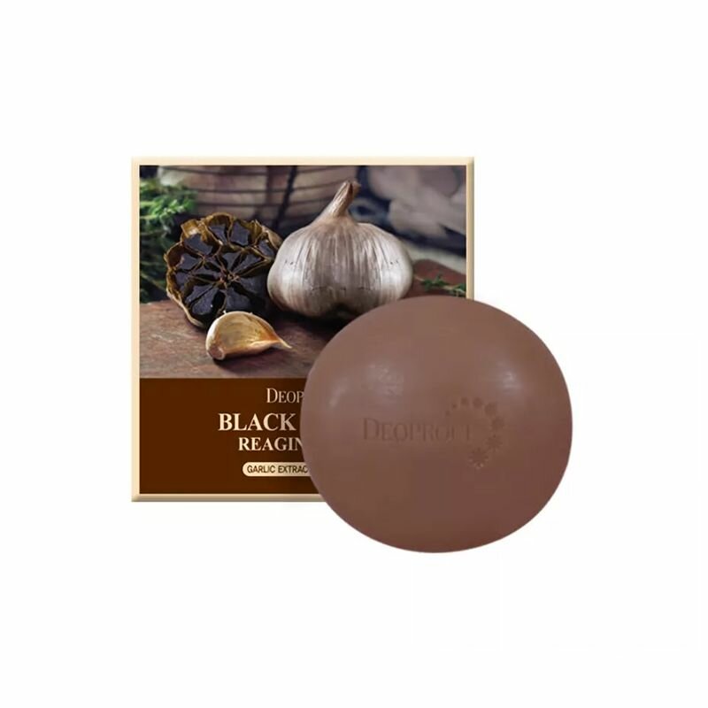 Мыло с чёрным чесноком Deoproce Black Garlic Reaging Soap 100гр.