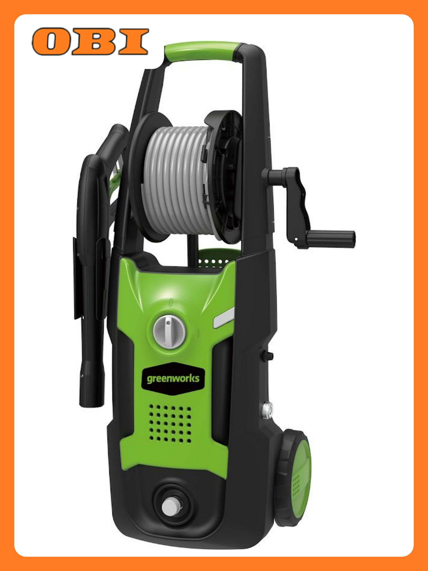 Мойка высокого давления Greenworks GPWG4II, 1800Вт, 130Бар, 420л/час, алюминиевый цилиндр