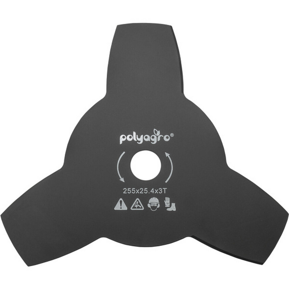 POLYAGRO Диск для триммера, 255x25,4 толщина 1,4 мм, 3 лопасти, 7706320