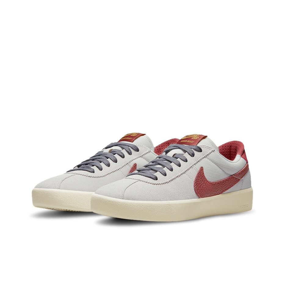 Кроссовки NIKE SB Bruin, размер EU 38.5 стопа (24CM), серый/красный — фото 1