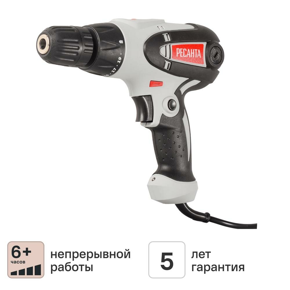 Дрель-шуруповерт сетевая Ресанта СШ-1500, 550 Вт