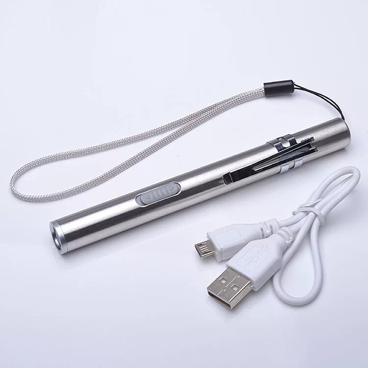Медицинский светодиодный фонарик с USB-зарядкой и белым светом для процедур оториноларингологии и стоматологии