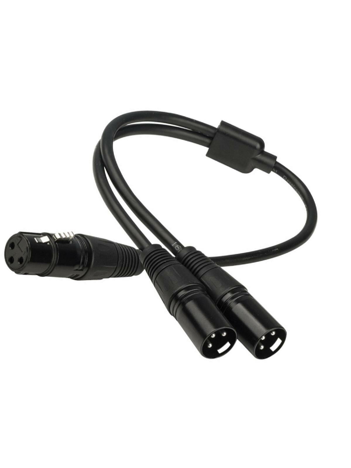 Двойной экранирующий 3-контактный разъем к двойному 3-контактному разъему для аудиосистемы и освещения