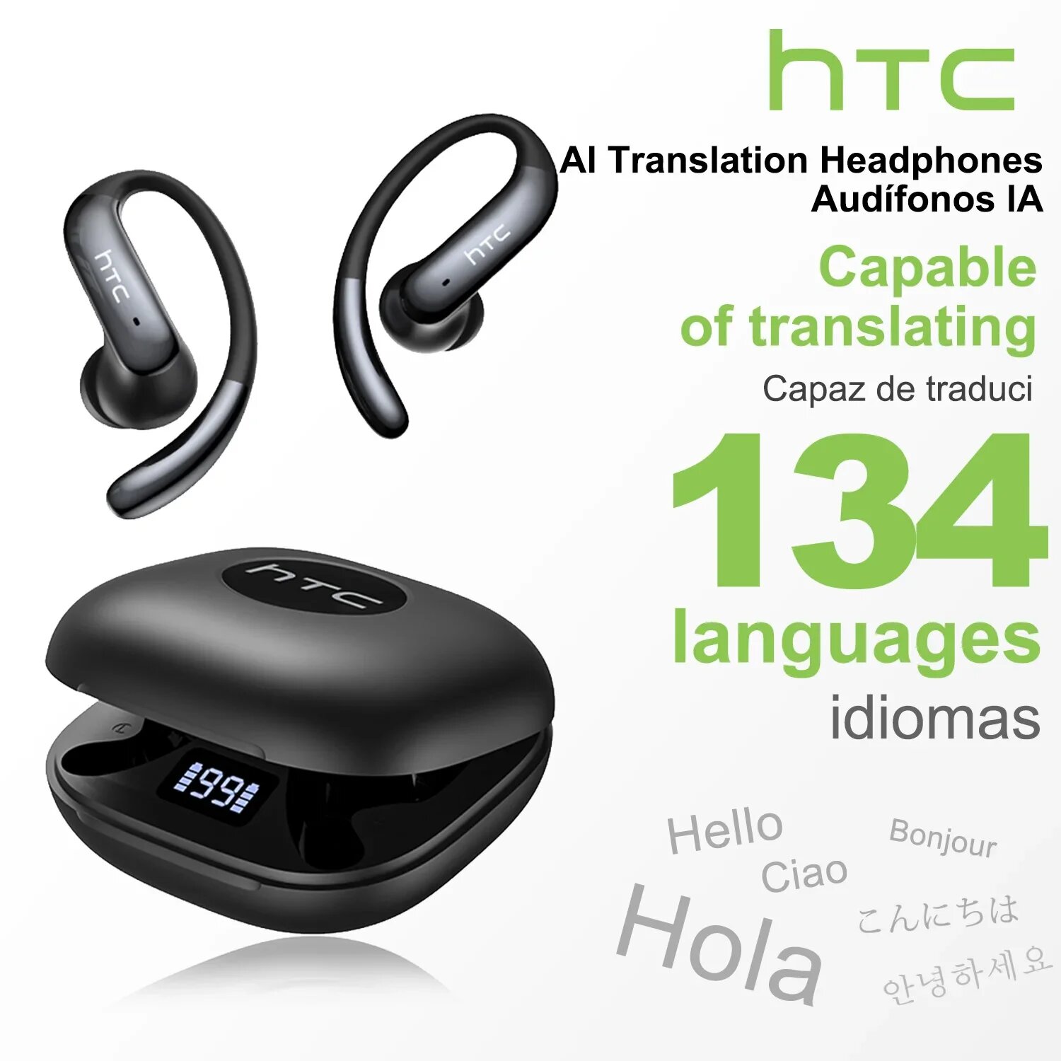 HTC NE63 Black AI Bluetooth наушники — фото 1