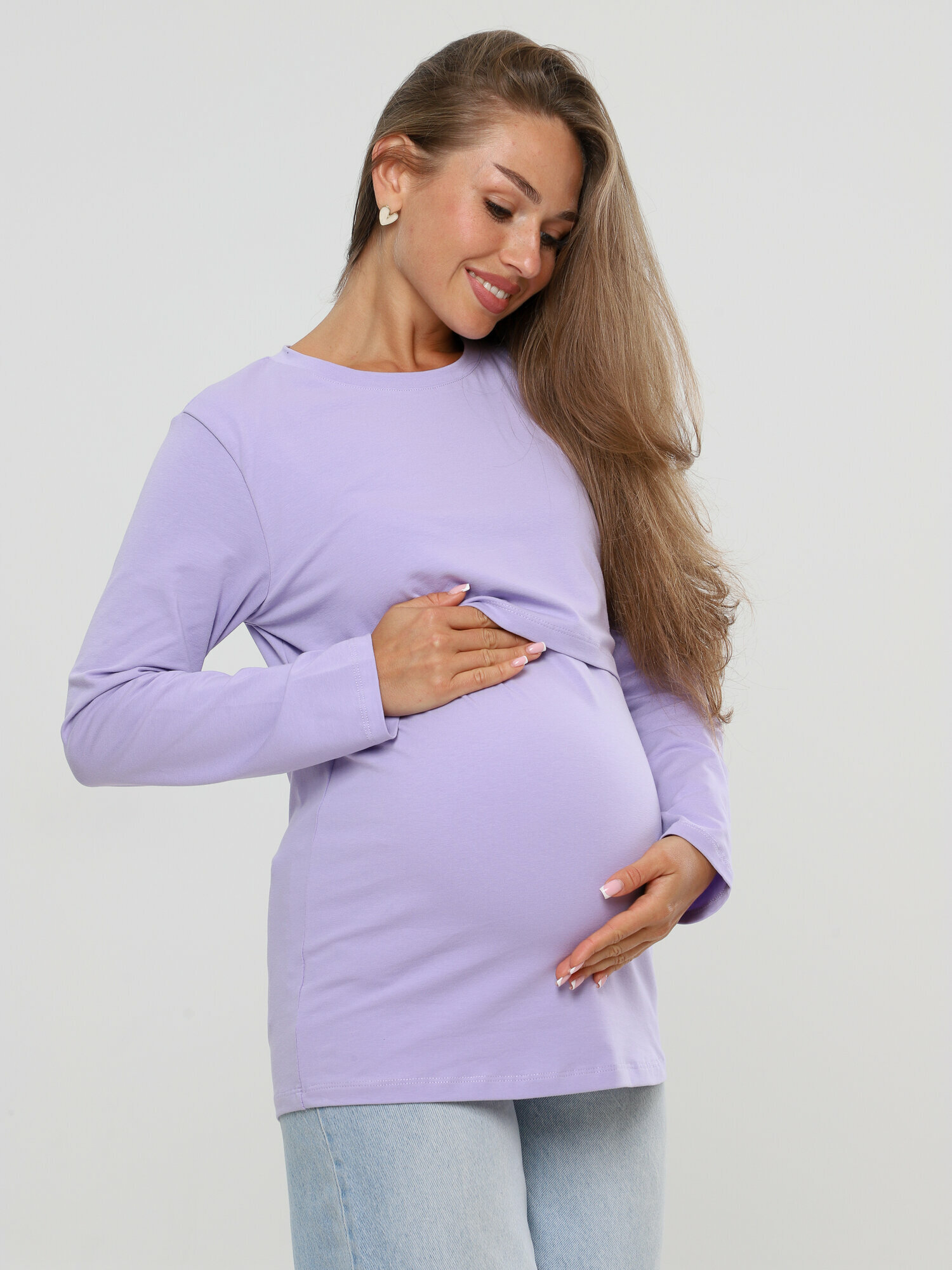 Лонгслив для кормящих мам