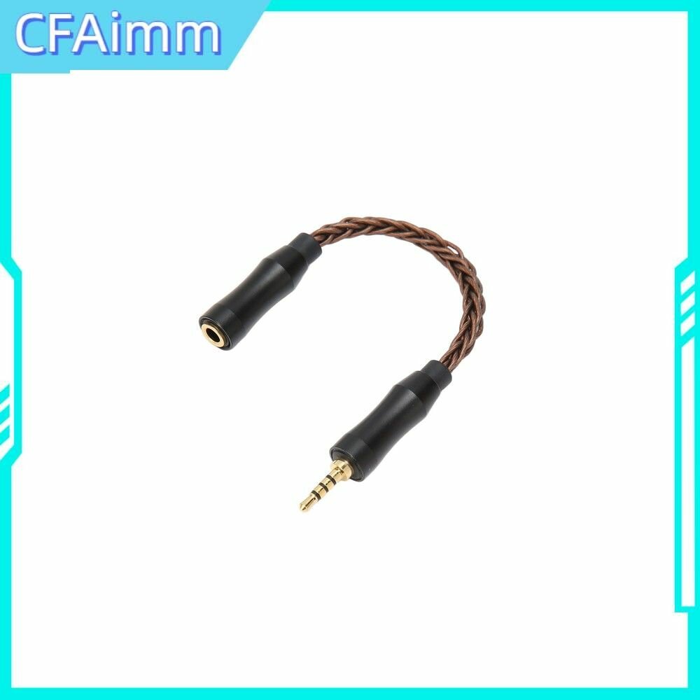 Звуковой кабель 3,5 мм-2,5 мм, монокристаллический медный сердечник, 8 нитей, без потерь звука, адаптер для наушников, 5,5 дюйма, бронза