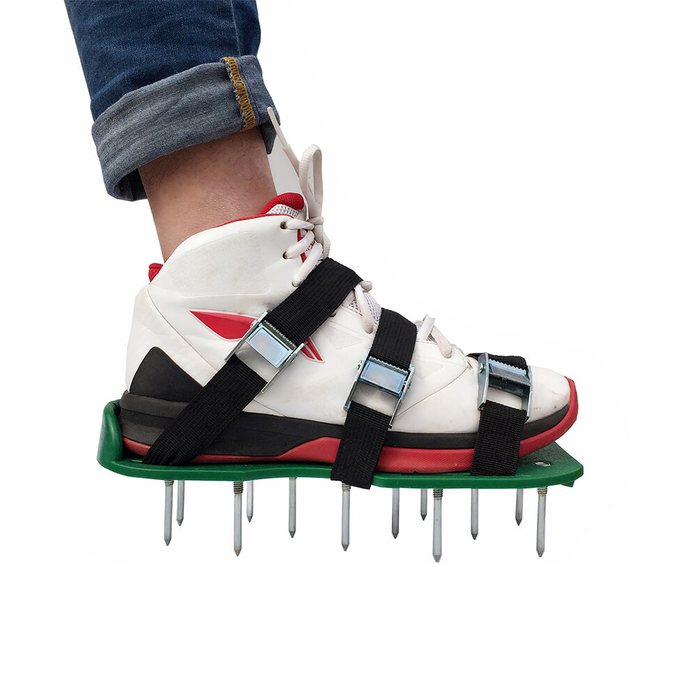 Аэратор Для Газона: 2.2-Дюймовые Шипы Для Глубокой Аэрации Почвы - Эргономичные Сандалии С Регулируемыми Ремнями For Уход За Газоном И Упражнения