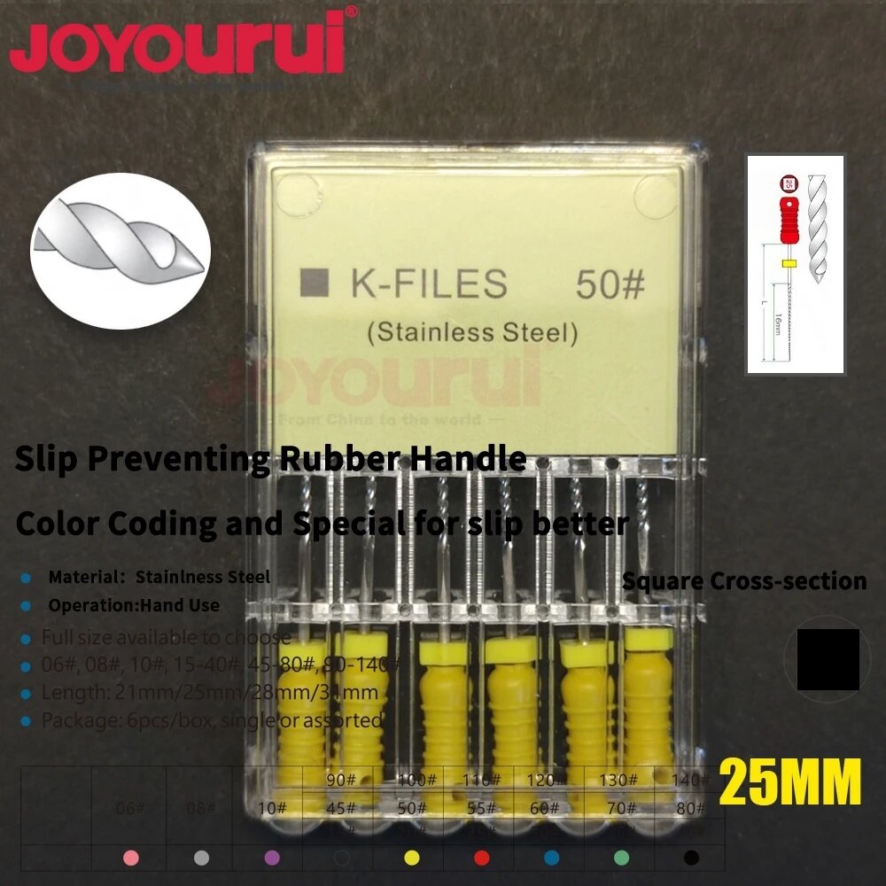 Набор K-Files JOYOURUI 50#, 6шт, K-Files-25MM-50