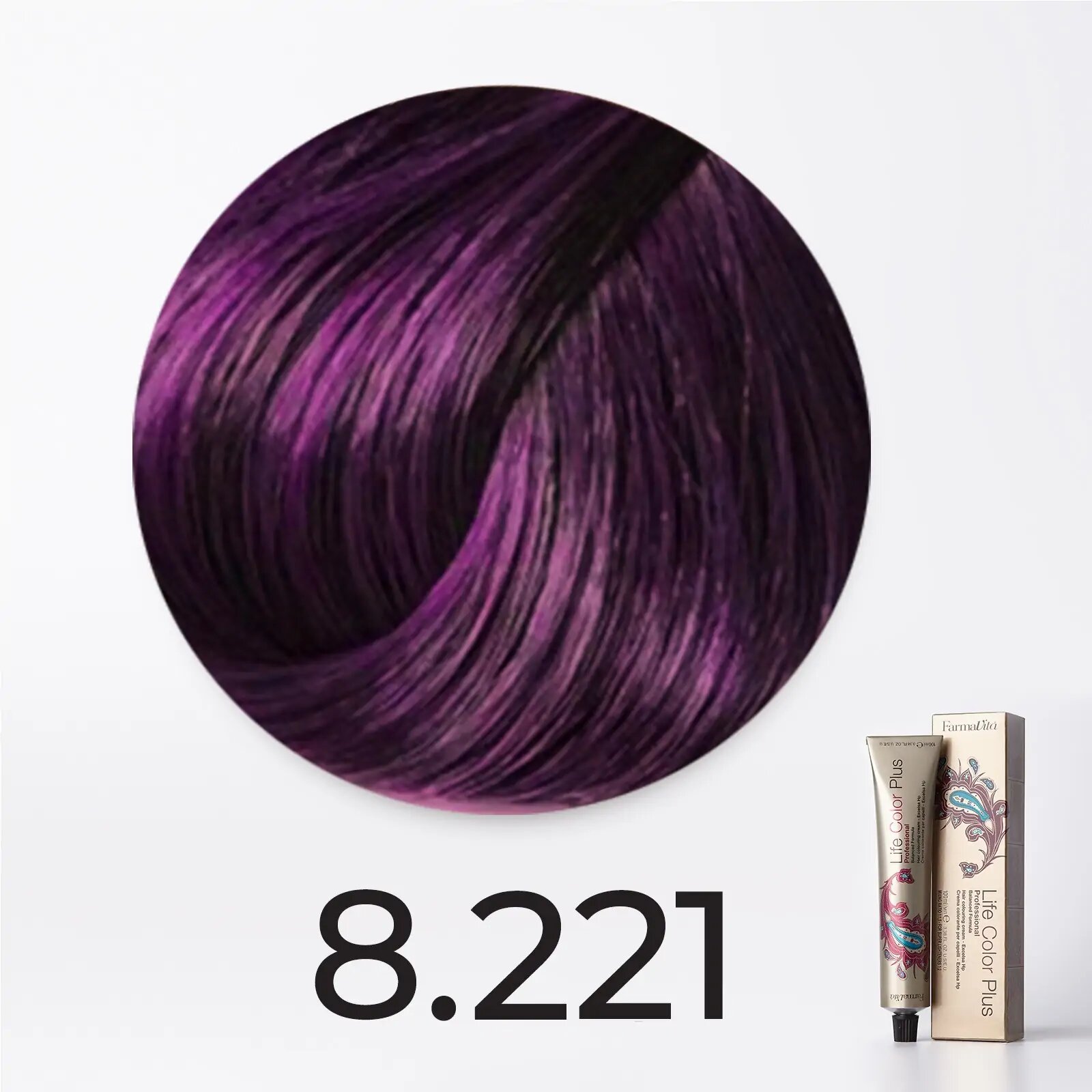 FarmaVita Краситель для волос Life Color Plus 8.221 Светлый блондин экстра фиолетовый, 100 мл