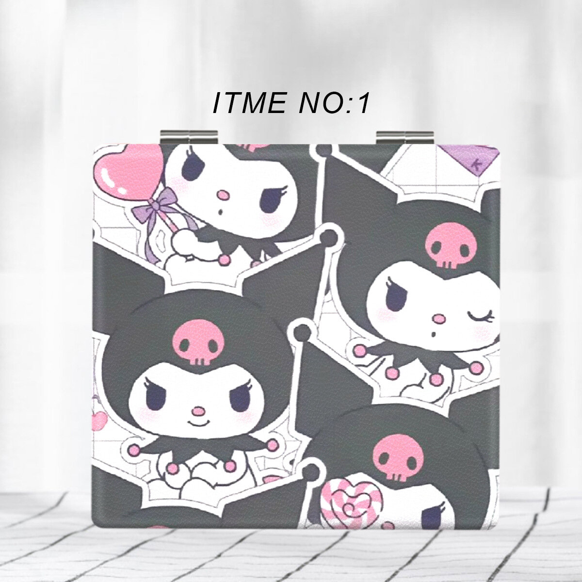 Портативное складное зеркало Sanrio Culy с мультяшным рисунком для студентов, компактное зеркало с высококачественным
