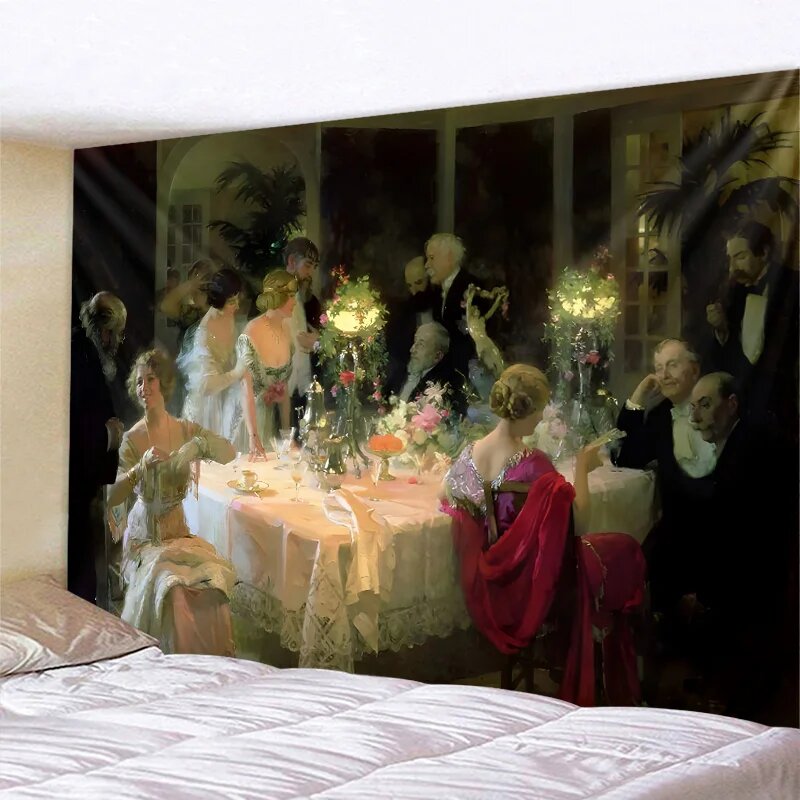 Гобелен "Вечерний свет" 90x75 см, фиолетовый