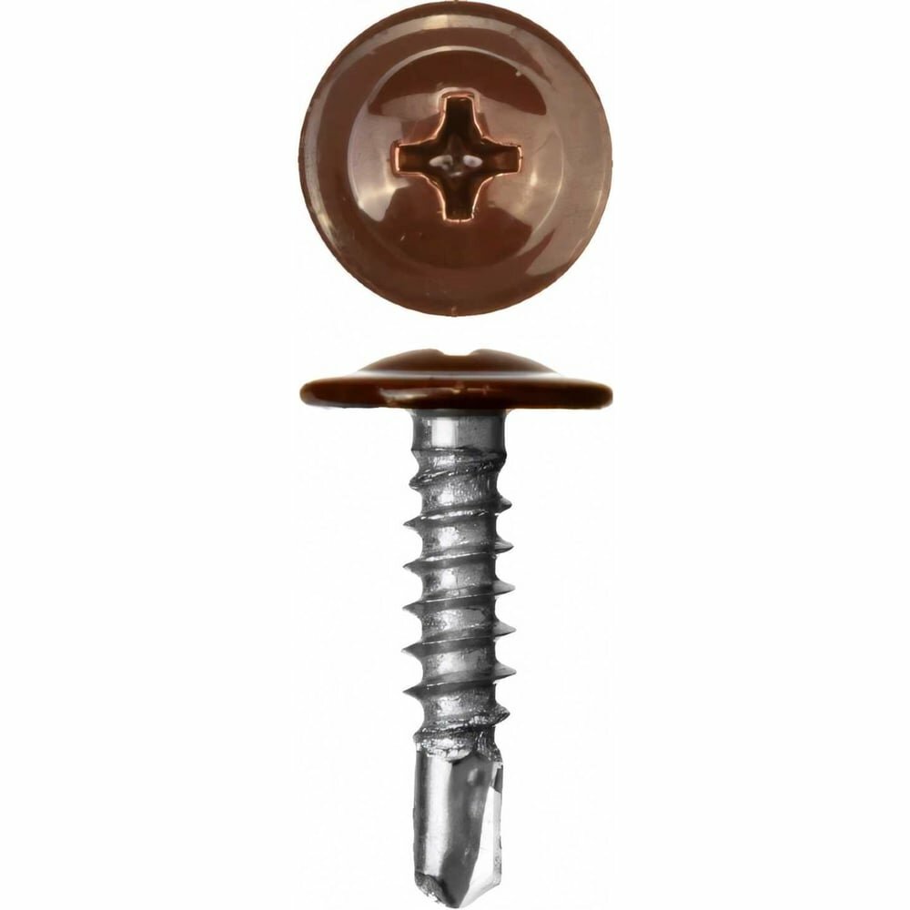 Саморез Tech-Krep 4,2х16 RAL8017 темно-коричневый 20 шт.