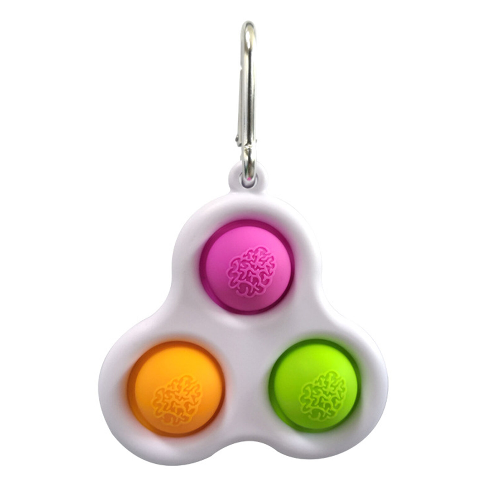 Игрушка для фиджета для снятия напряжения Ключница для снятия стресса сенсорного фиджета для детей взрослых развития интеллекта младенцев Цвет: оранжевый+синий+розовый/розовый+оранжевый+зеленый/оранжевый+зеленый+синий/зеленый+синий+розовый Материал: