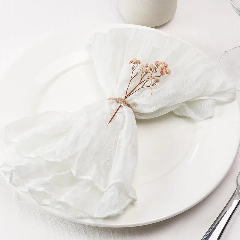 Марлевые салфетки из хлопка, 6 штук Белый, 6Pcs White