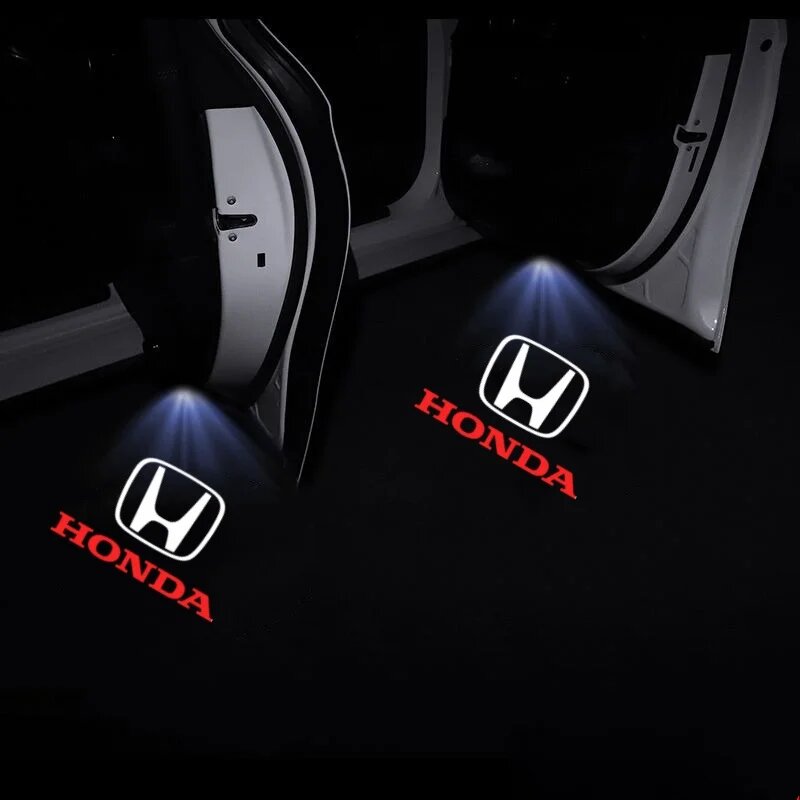 Светодиодный автомобильный дверной логотип, приветственный свет, призрачная теневая лампа для Honda Accord Civic Hrv CRV Jazz Mugen Pilot Type R Type S VTEC, аксессуары