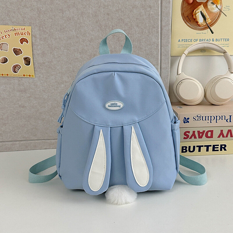 Милый рюкзак с ушками кролика, высококачественный детский маленький рюкзак, новый японский стиль, сладкий мини-рюкзак для девочек