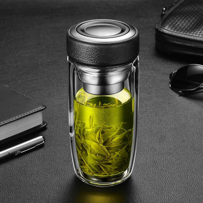 2025 Новый стеклянный стакан для воды, сверхбольшая емкость, высококачественный стакан для питья, домашний чайный стакан с разделением воды, стакан для заваривания чая