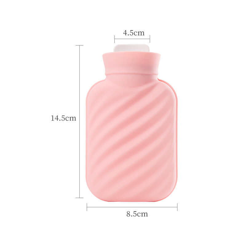 Силиконовый водяной мешок с горячей водой, грелка для рук, наполненный горячей водой мешок, британский стиль, мешок с горячей водой с защитным чехлом