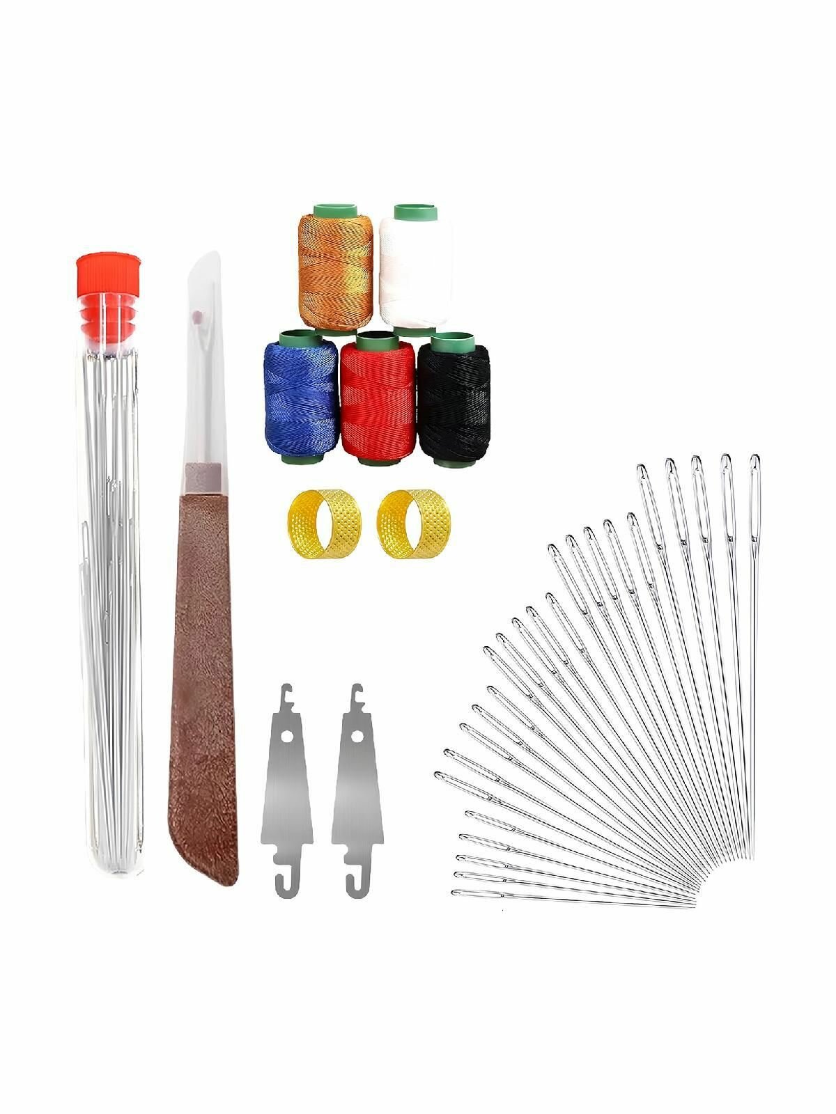 Набор стальных игл для шитья 34 шт, - C