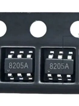 50 шт FS8205A SOT23-6, надписи: 8205A, Микросхема защиты литиевой батареи SMD