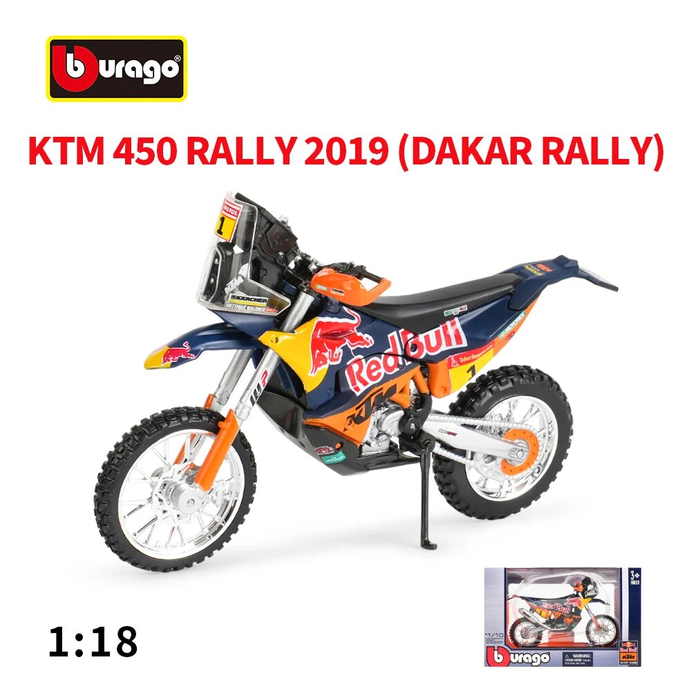 Bburago KTM 450 Rally металлическая модель 1:18