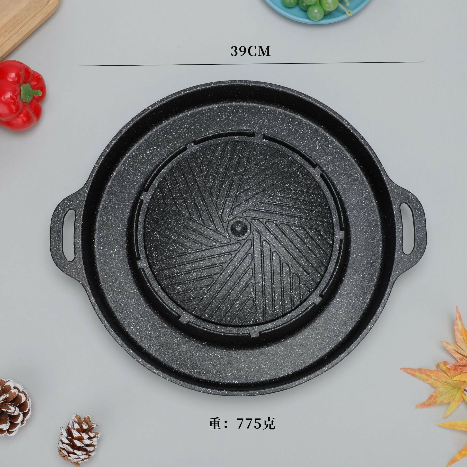 Корейская стильная сковорода для гриля с покрытием из камня Maifan, сковорода для барбекю, корейская стильная домашняя сковорода без дыма, антипригарная сковорода для барбекю