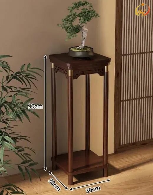 Этажерка, 2 секц, Массив дерева, 30х30х90 см